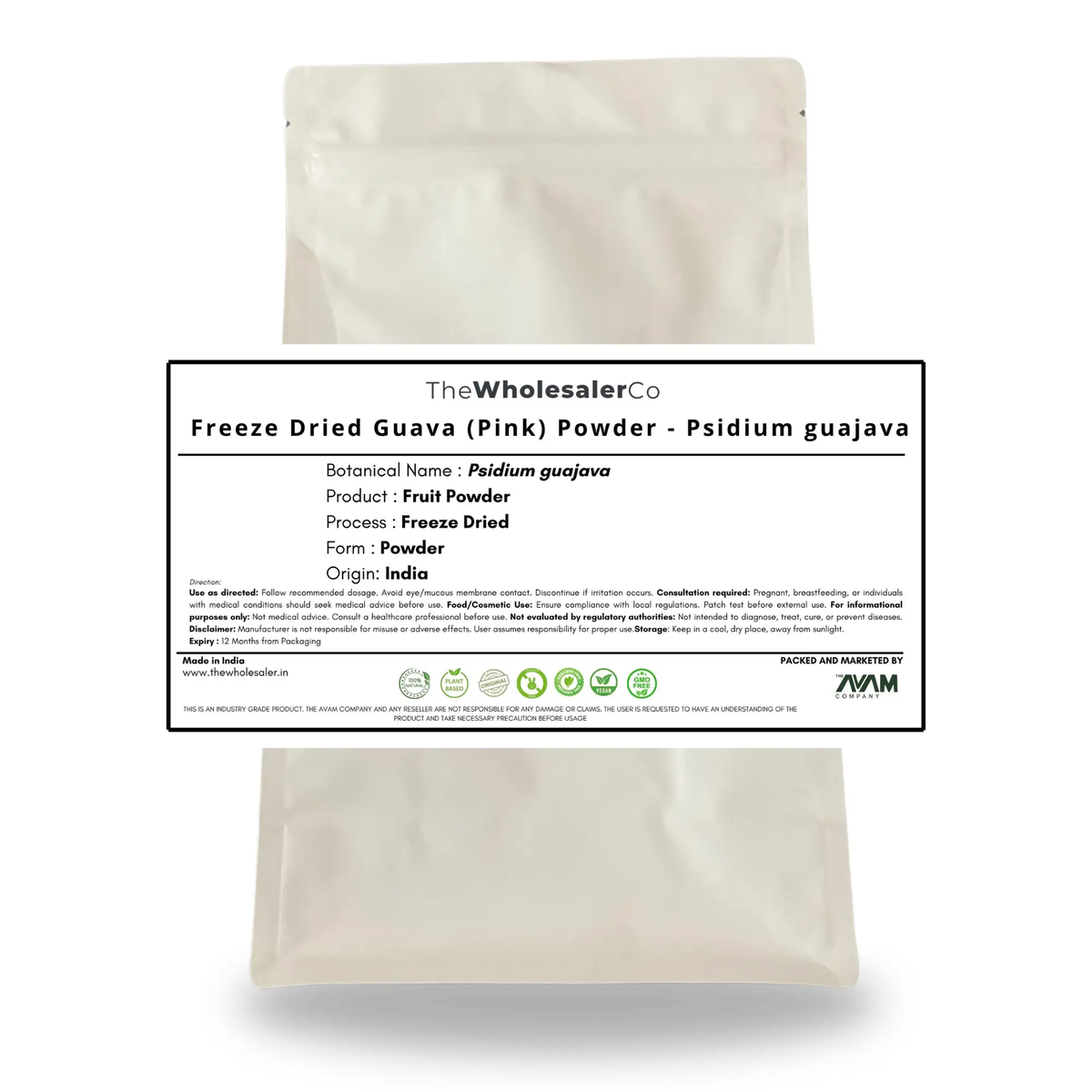 Freeze Dried Guava (Pink) Powder - Psidium guajava – TheWholesalerCo India