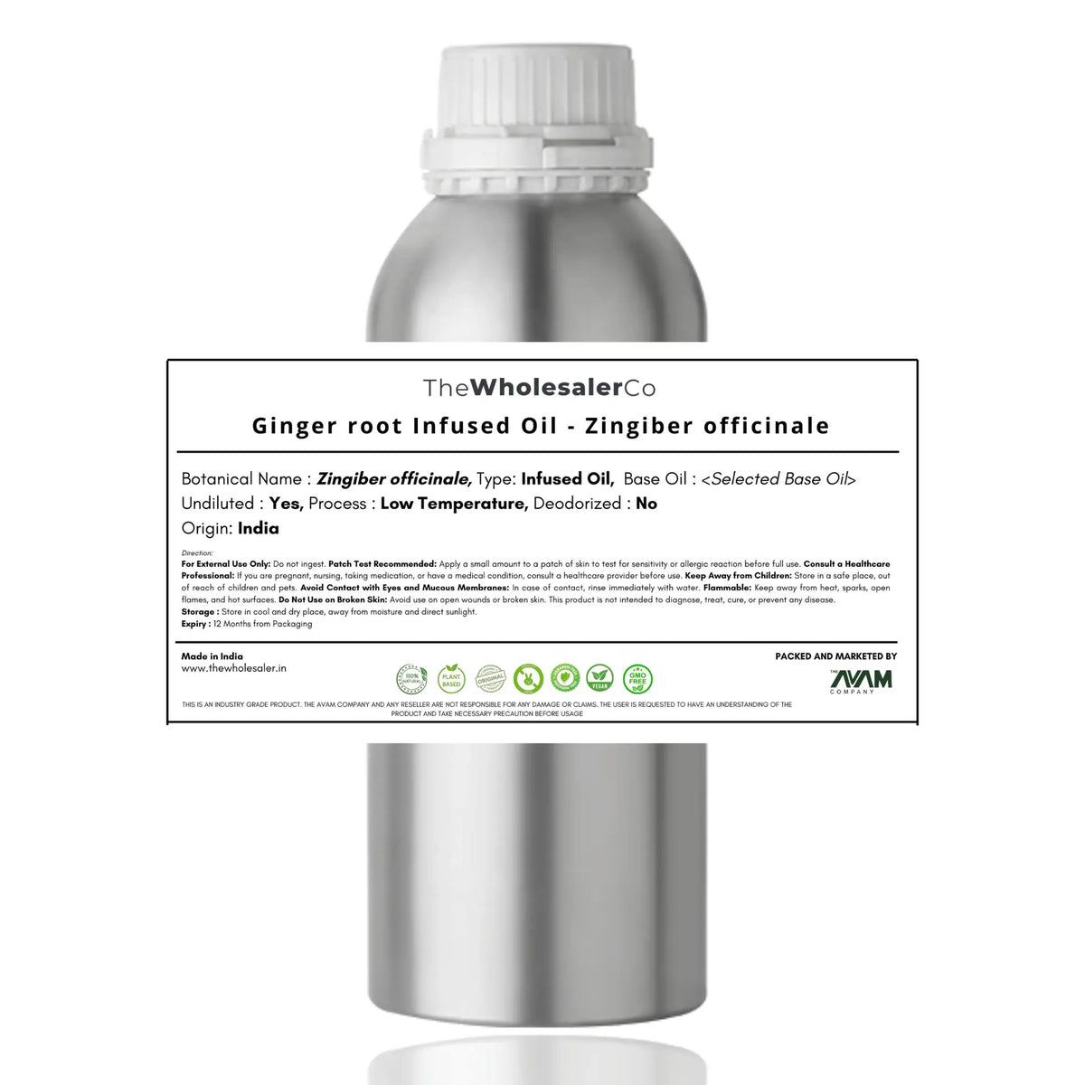 Ginger root Infused Oil - Zingiber officinale – TheWholesalerCo India