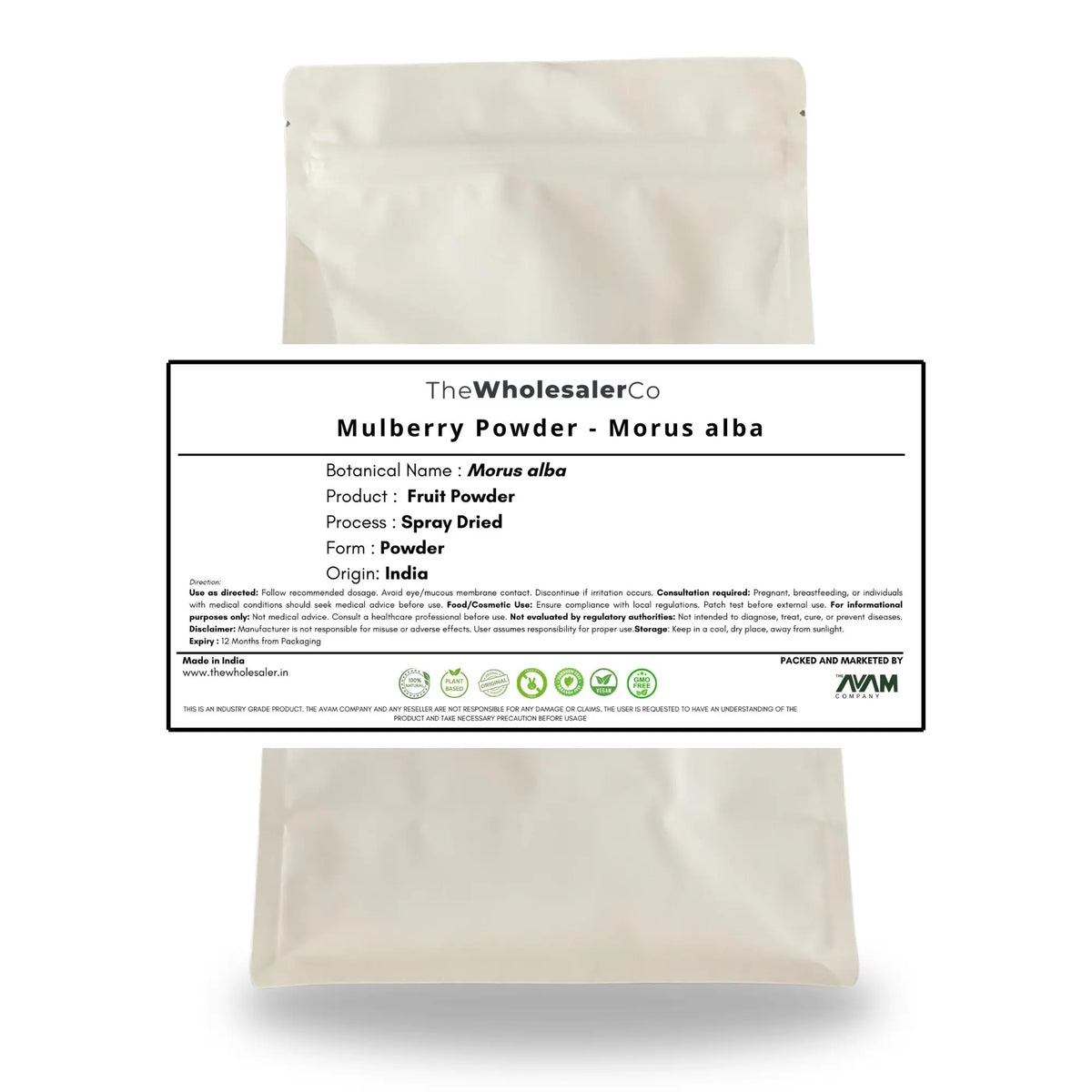 Mulberry Powder - Morus alba- Bulk Supplier@TheWholesalerCo Prices ...