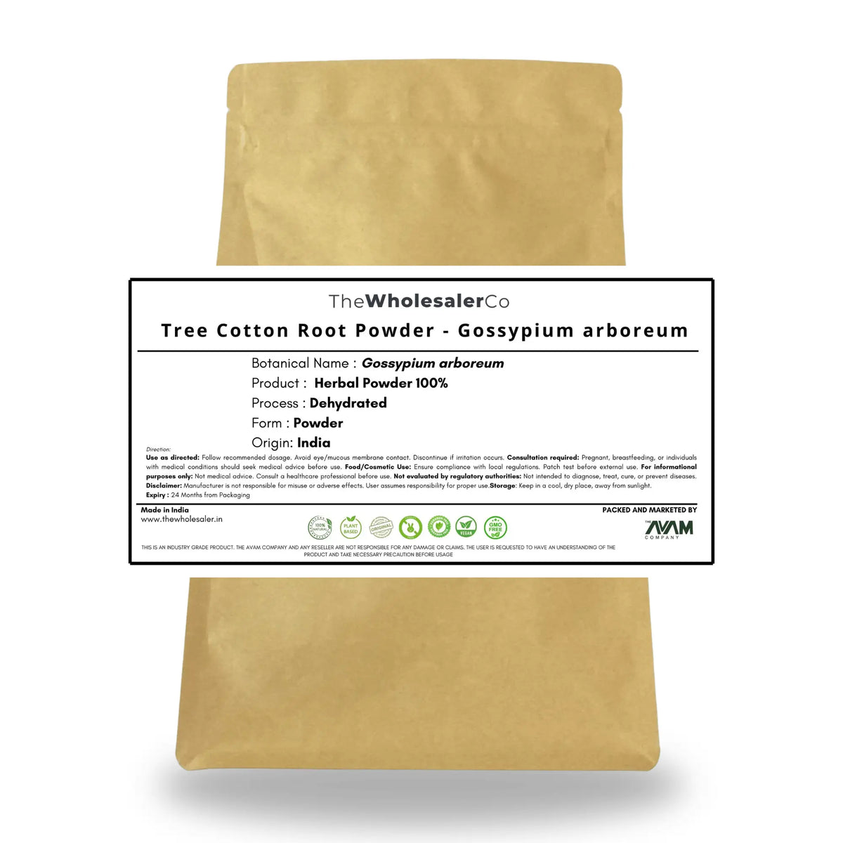 Tree Cotton Root Powder - Gossypium arboreum – TheWholesalerCo India